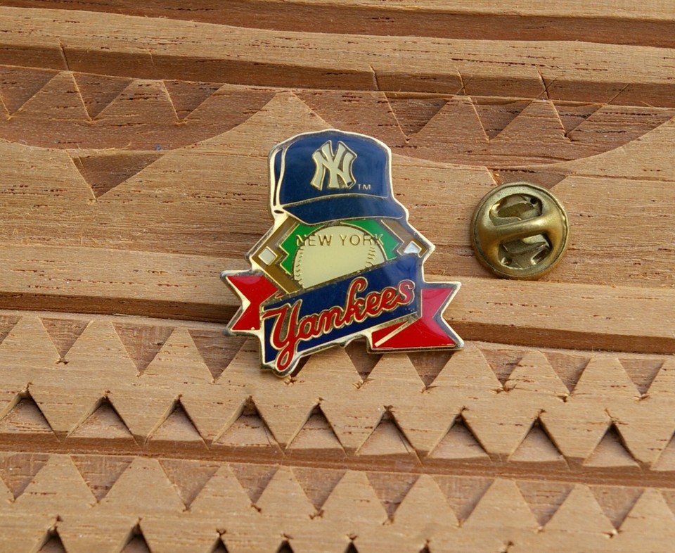 1991 NY New York Yankees MLB 1" Gold Tone Metal & Enamel Lapel Pin ...