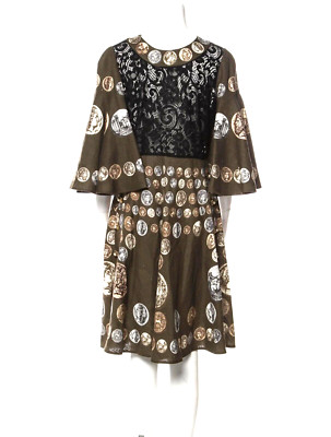 Dolce Gabbana Lace and Printed Roman Coin Dress IT 44 | eBay