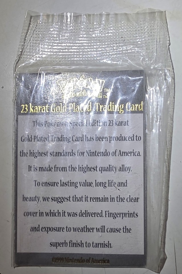 Jigglypuff 1999 Pokemon 23K Gold Plated Burger King Nintendo Trading ...