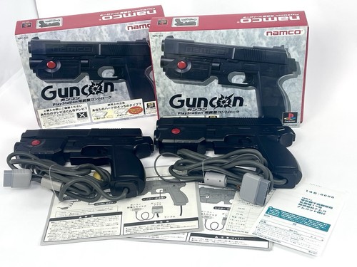PS1 Guncon Controller Namco Boxed Lot 2 Playstation1 NTSC-J Game Japan ...