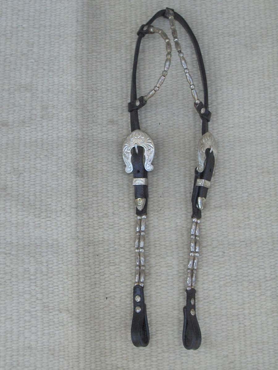 Silver Western Bridle Best Discount Price On Silver And Black Floral