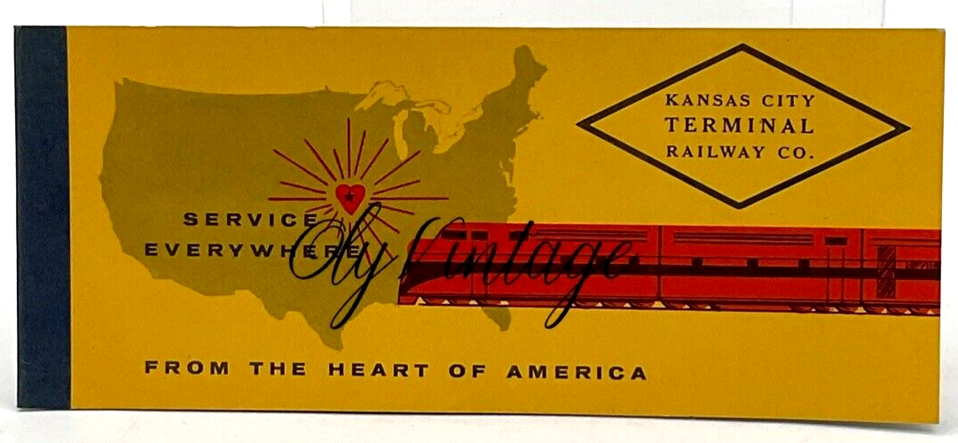 RARE Vintage Kansas City Terminal Railway Co. Train Ticket Book Heart ...