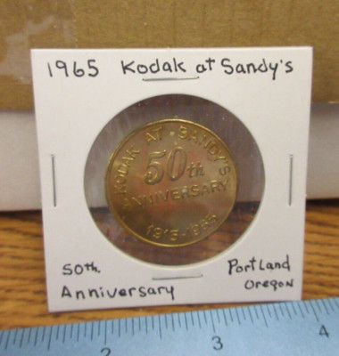 Vintage 1965 KODAK at SANDY'S 50th Anniversary / 50 cent COIN Portland ...