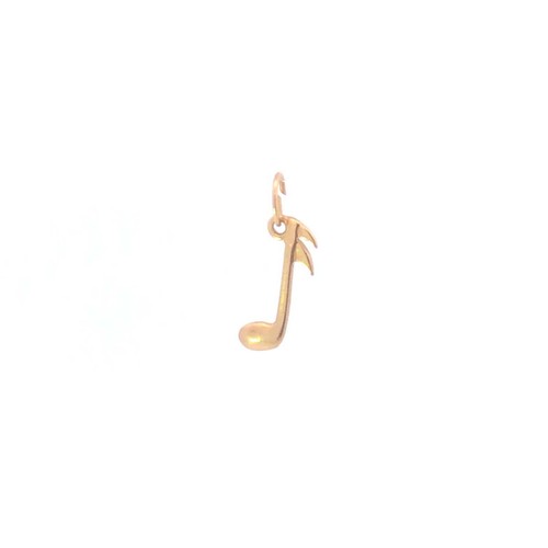 14K Sixteenth Note Music Notation Musician Charm/Pendant Yellow Gold ...