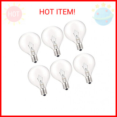 40 Watt Light Bulbs E12 Candelabra Base 120Volt Round Light Bulb for ...