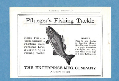 1906 PFLUEGER FISHING TACKLE AD | eBay