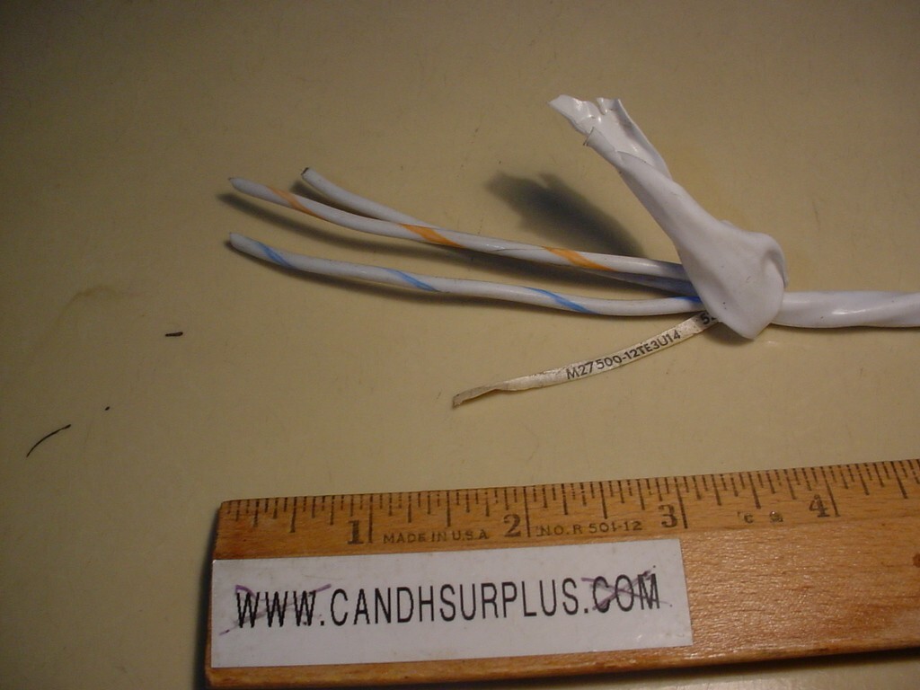 3 conductor 12 awg PTFE wire 23' with PTFE jacket. M27500-12TE3U14 | eBay