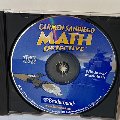 Carmen Sandiego Math Detective ©1998 CD-ROM PC Game *BUY 2 GET 2 FREE ...