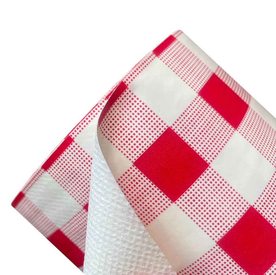 Red Plaid Premium Plastic Vinyl Table Cover Tablecloth Protector - Sold ...