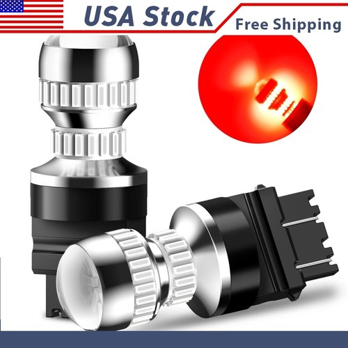 3157 Red LED Pure Hi Power Brake Stop Tail Parking Light Bulbs Error ...