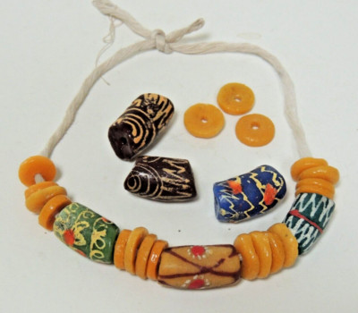Vintage Primitive African Trade Beads Clay Discs | eBay