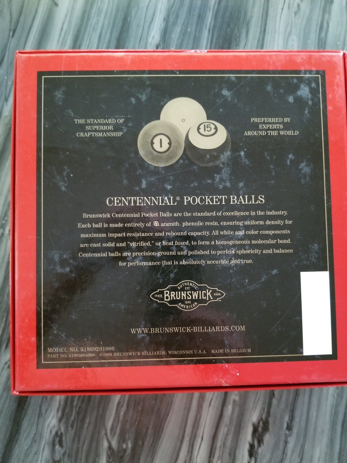 Authentic Brunswick Precision Balanced Pocket Balls - made in Belgium ...