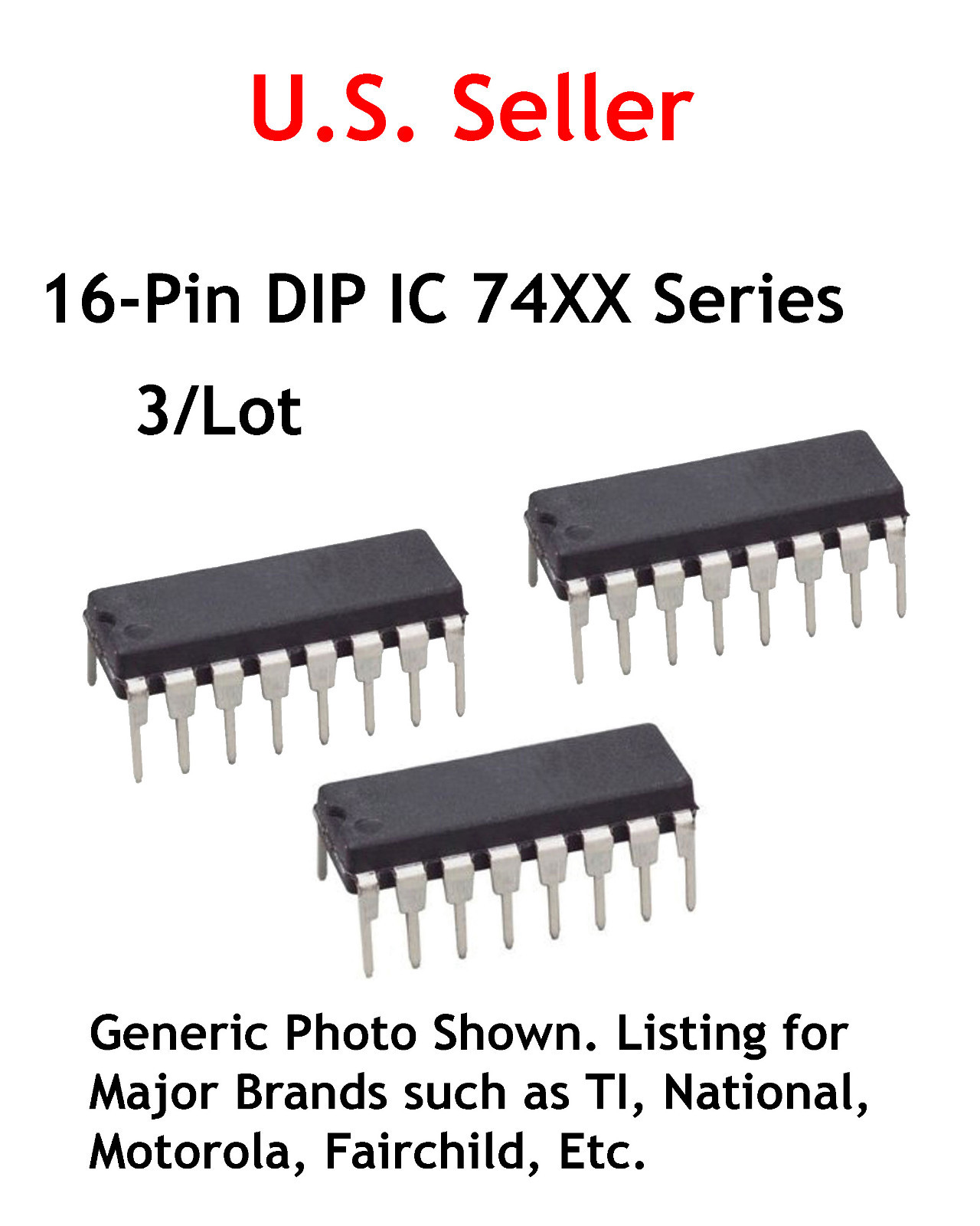 7423 TTL 16 Pin DIP IC: Expandable Dual 4-Input Nor Gate: 3/Lot | eBay