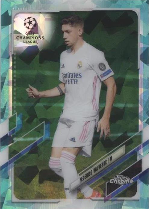 2020-21 Topps Chrome UCL Sapphire Edition - Federico Valverde #67 Aqua ...