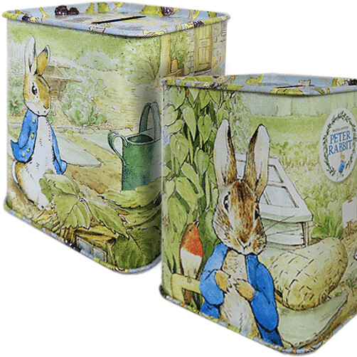 PETER RABBIT TIN BOX Home Accessory Storage Easter Egg Kids Birthday ...