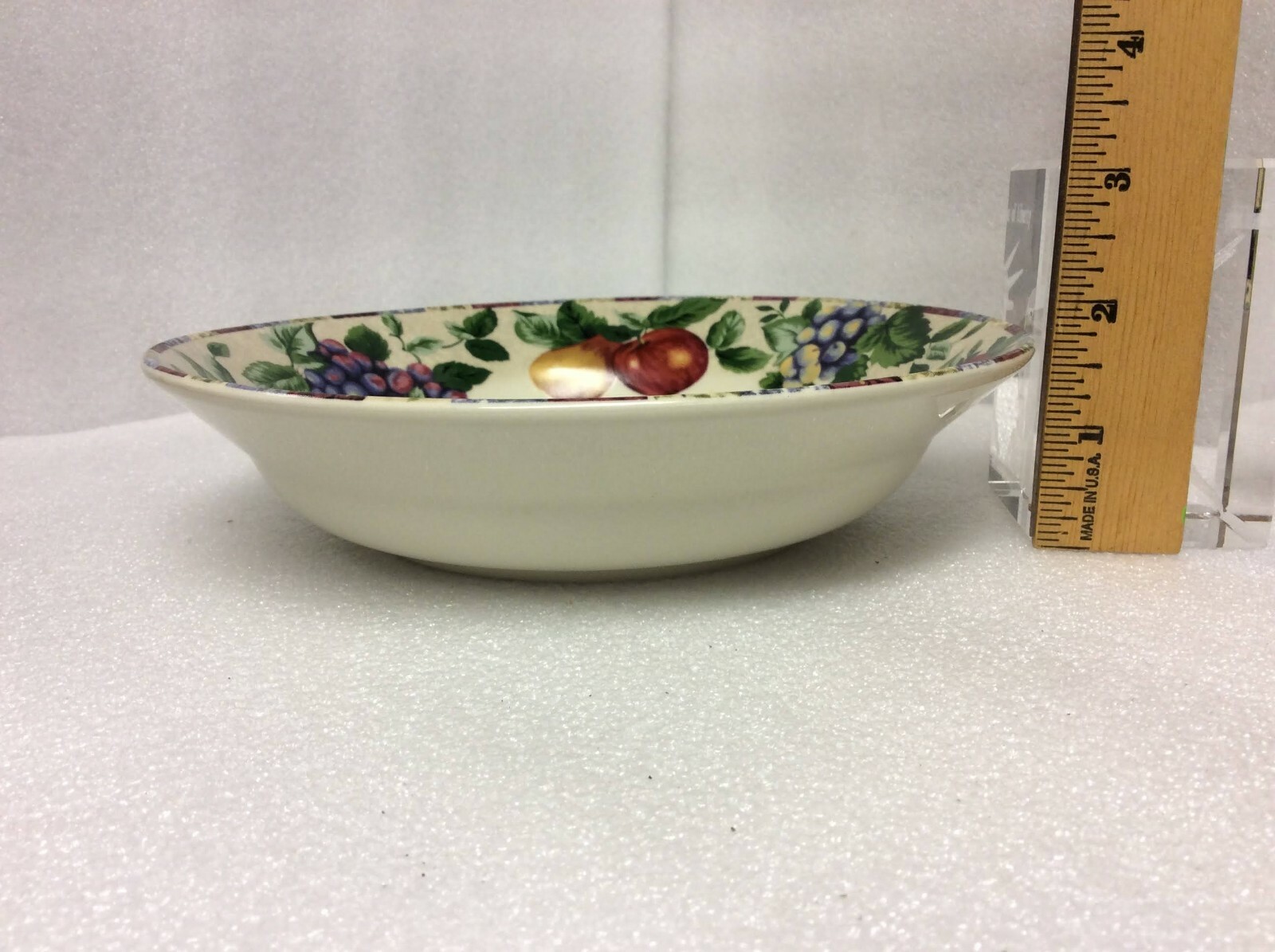 Sakura Oneida Sonoma Excell Stoneware 7.5" Tan Cereal Bowl Fruit Border ...