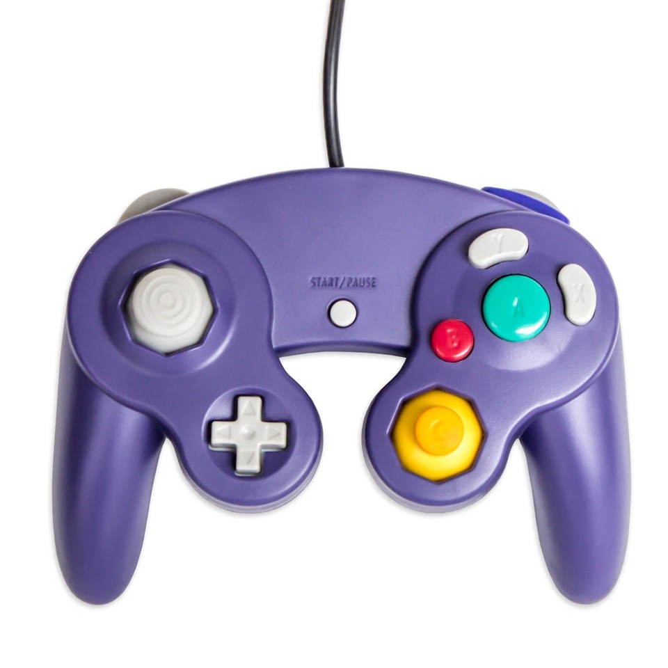 Old Skool Dual Analog Controller for Nintendo Game Cube & Wii - Indigo ...