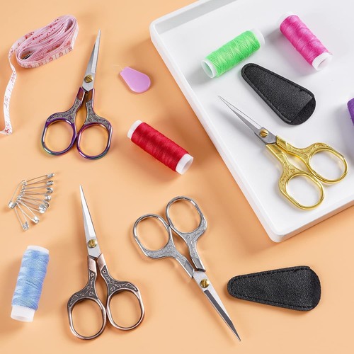 Small sharp scissors-Glexal 5 Inch Precision Scissors-2 Copper & Silver ...