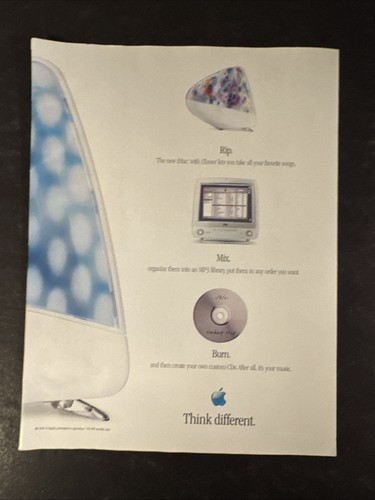 Apple iMac • 2001 • Print Ad • 2 Pages • ADV-01 | eBay
