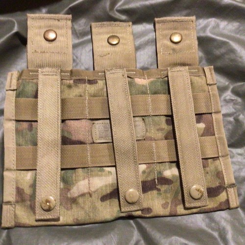 5.56 USGI ARMY ISSUE TRIPLE MAGAZINE POUCH 3 MAG SIDE BY SIDE 8465-01 ...