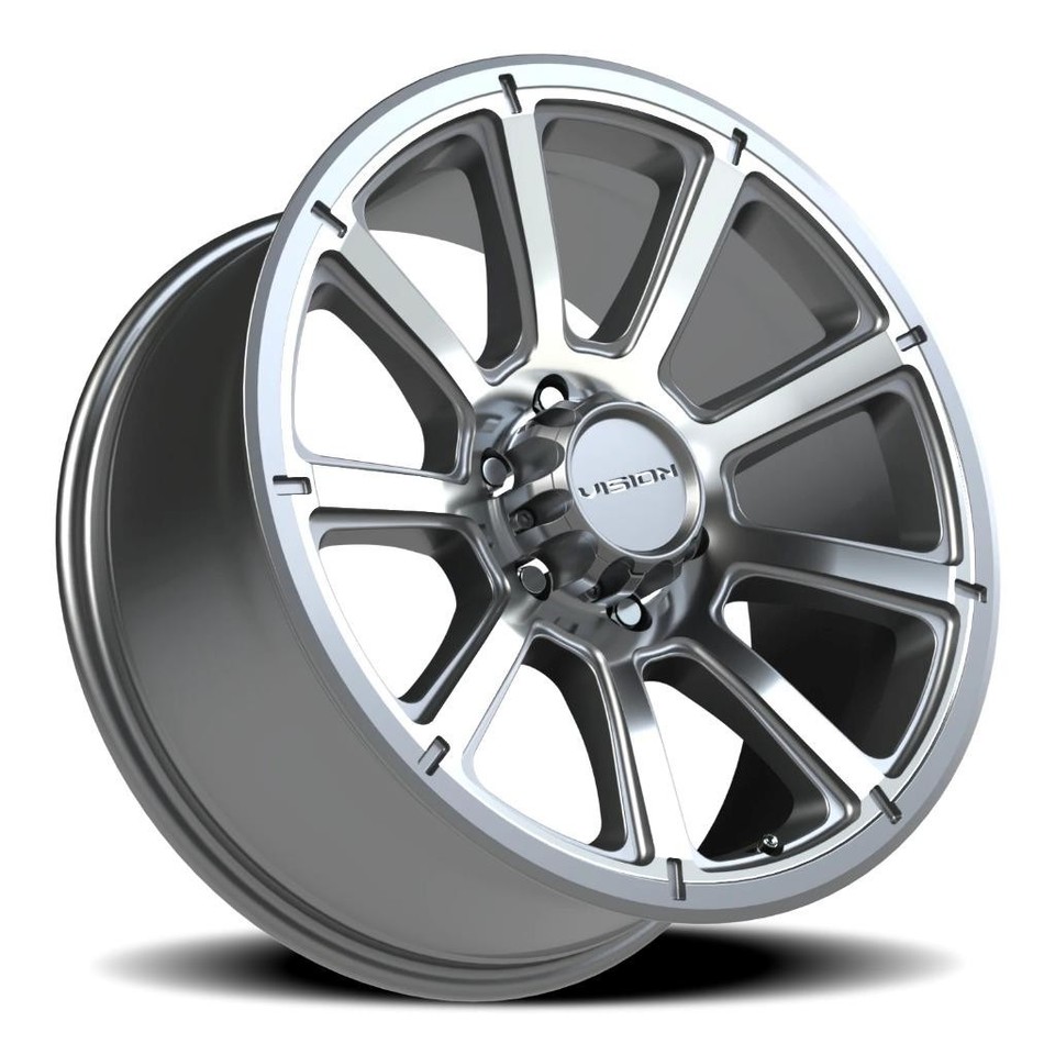 (Set-4) Vision 353 Turbine 16x8 6x5.5 6x139.7 0mm Gunmetal Wheels Rims ...
