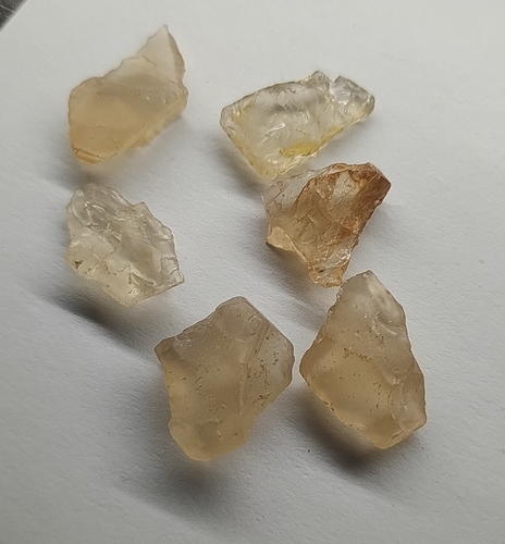 Lot of 6 flat Raw Oregon Sunstone with color schiller clear 43.90 ...