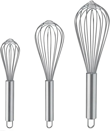 3 Pcs Stainless Steel Whisk Kitchen Utensil Wisk For Blending and ...