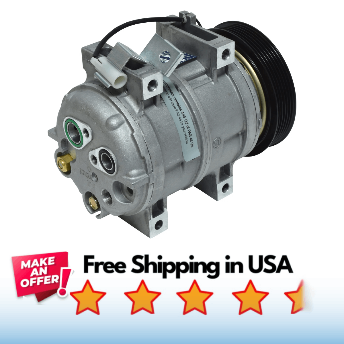 Compressor A/C Fit Volvo C70 99-05, Volvo S40 00-04, Volvo S70 99-00 ...
