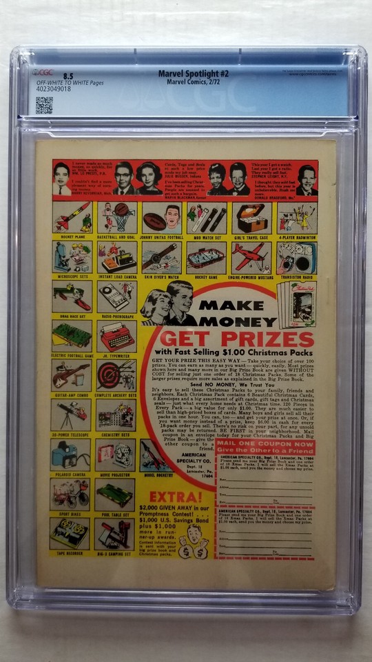 Marvel Spotlight #2 CGC 8.5 VF+ Origin 1st Appearance Werewolf By Night ...
