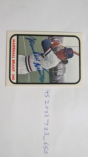 1981 TCM Marshall Brant signed baseball card | eBay