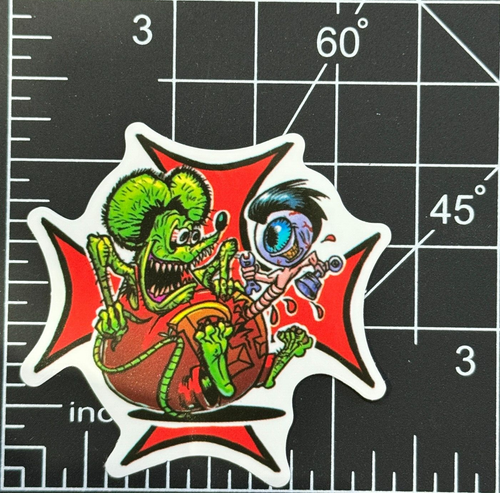 OIL CHANGE FINK - Rat Fink Big Daddy Vinyl Decal Sticker Bomb Rat-A ...