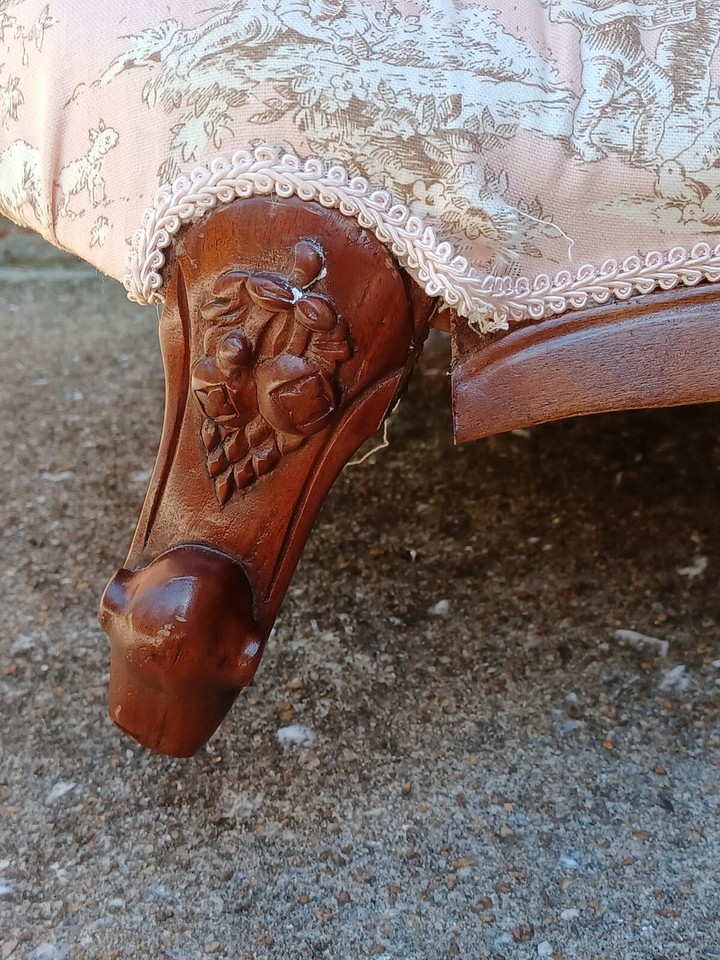 Vintage Antique Reproduction CHILDS CHILDRENS CHAISE Sofa VICTORIAN ...