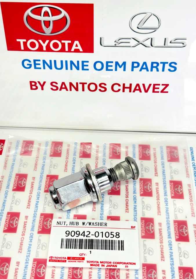 Toyota Wheel Lug Stud Hub+ Wheel Nut (LUG) GENUINE OEM PART 90942-01058 ...