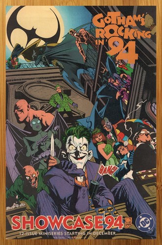 1993 DC Comics Showcase '94 Vintage Print Ad/Poster Batman Robin Joker ...