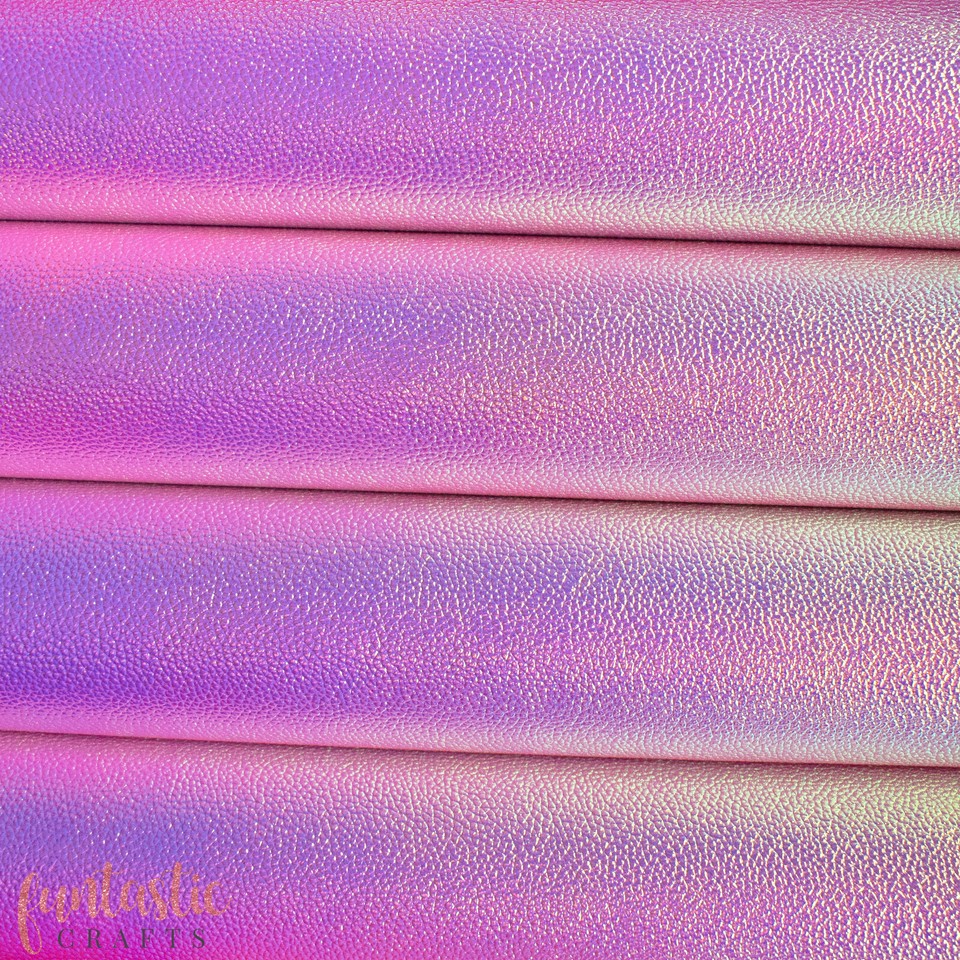 Iridescent Textured Colour Changing Metallic Leatherette Fabric ...