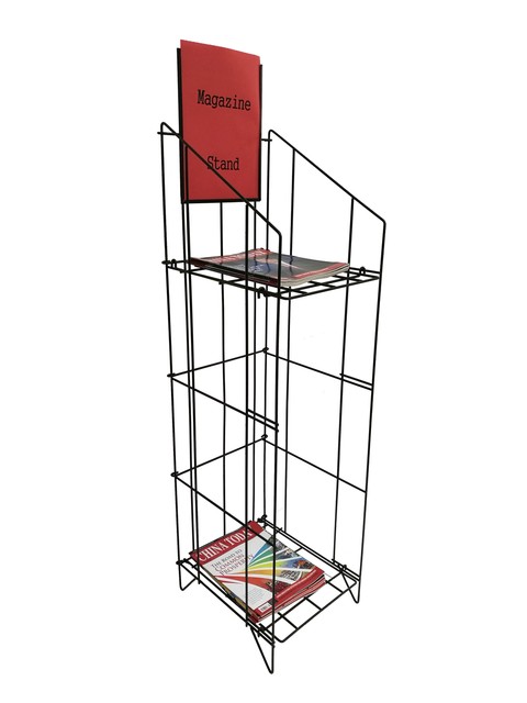 Fixture Displays Bulk Newspaper Wire Rack Magazine Stand (1112-912) for ...