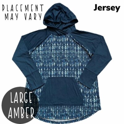 AMBER Lularoe Pullover Hoodie Sweatshirt Large NWT Awesome Design | eBay