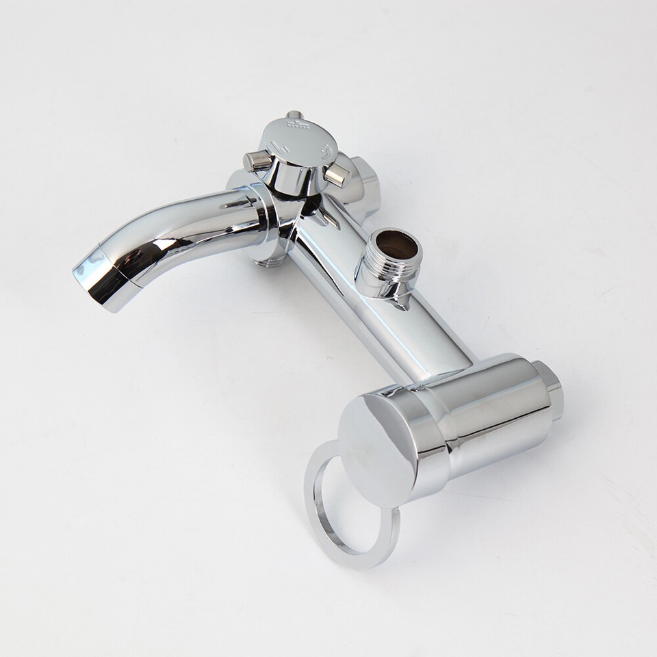 8" Chrome Rainfall Shower head Arm Control Valve Handspray Shower ...