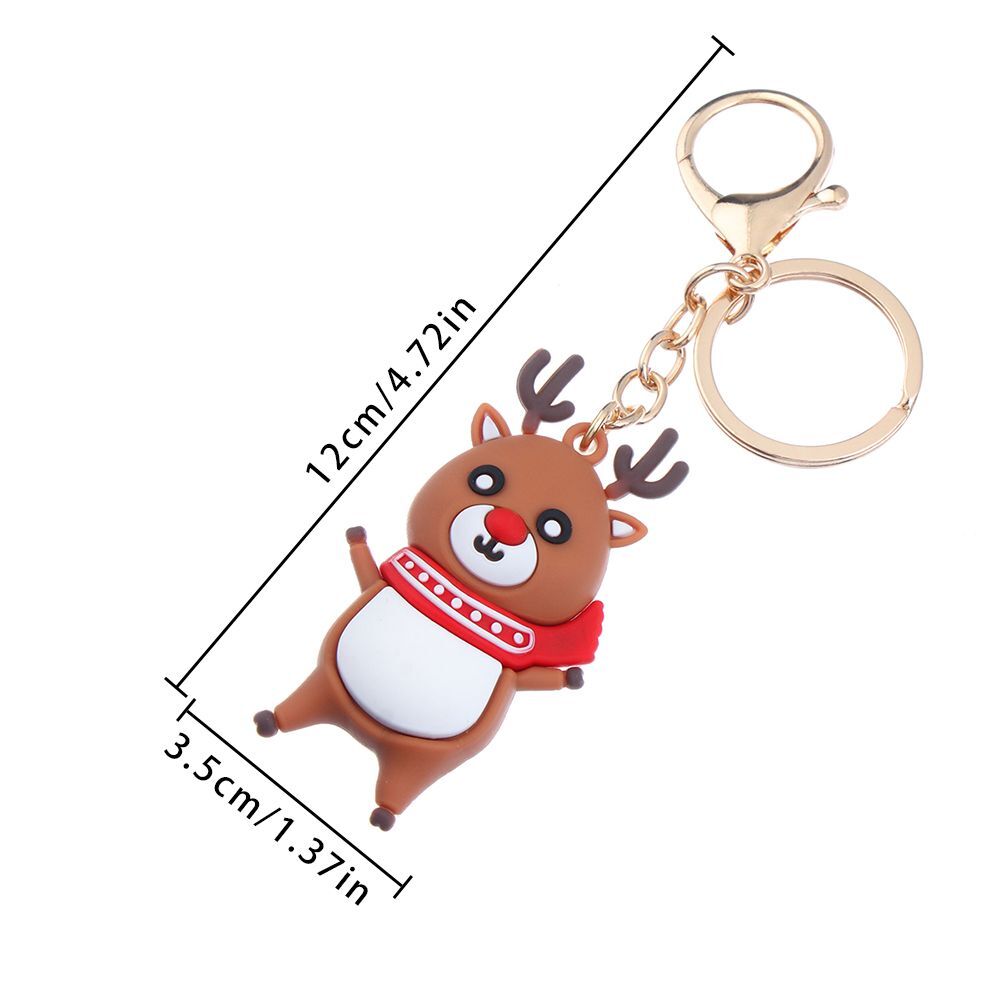 Cute Santa Claus Snowman Christmas tree Pendant Keychain key Ring ...