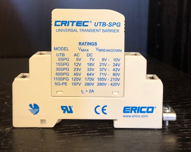 ERICO Critech Universal Transient Barrier Single Pair Isolated Ground ...