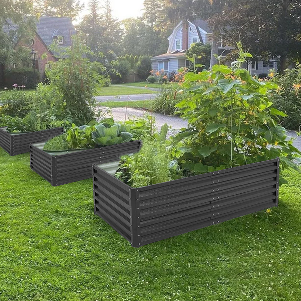 Vegetable Planters Outdoor Metal Garden Raised Bed Vegetable Herbs