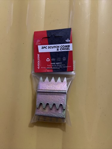 3PC SCUTCH COMB CHISEL PLAIN HAMMER 25mm 1" REVERSABLE HAMMERS CHISELS ...