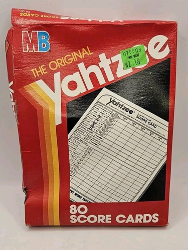 New Original YAHTZEE SCORE PADS 80 SCORE CARDS Vintage Milton Bradley ...