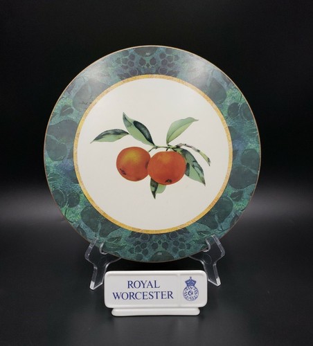 Royal Worcester EVESHAM Round Cork Back Trivet EXCELLENT Green Rim | eBay