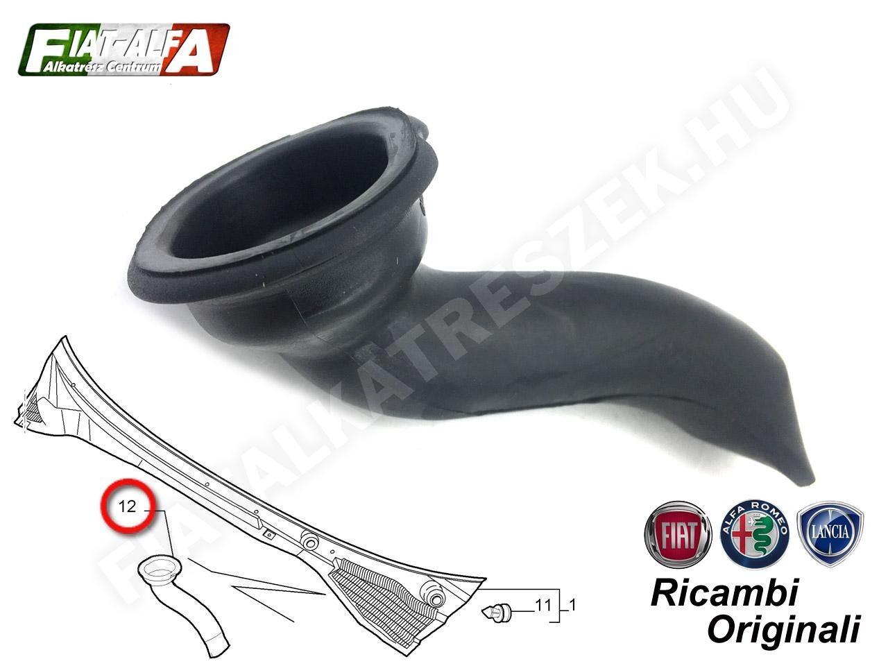 Fiat, Alfa, Lancia Drain Pipe for rain below the windshield 51810013 ...