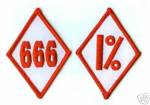 OUTLAW RIDER SUPPORT LOCAL MC 666 1% 2-PATCH OUTLAW RED/BLACK iron-on ...