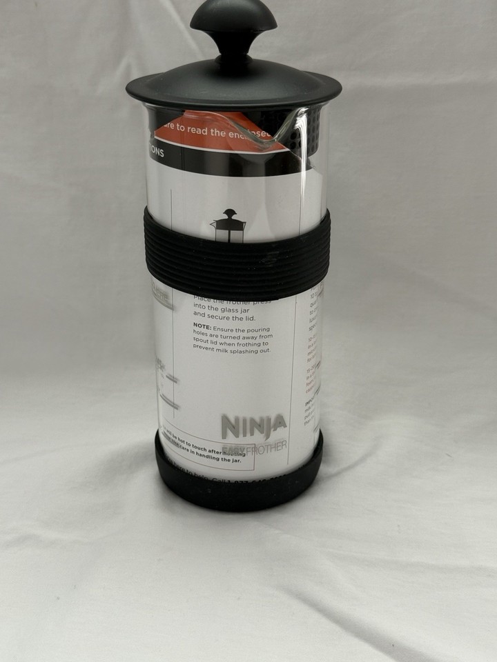 Ninja Easy Frother CFROTH Manual Glass Milk Frother Coffee Bar Edition ...