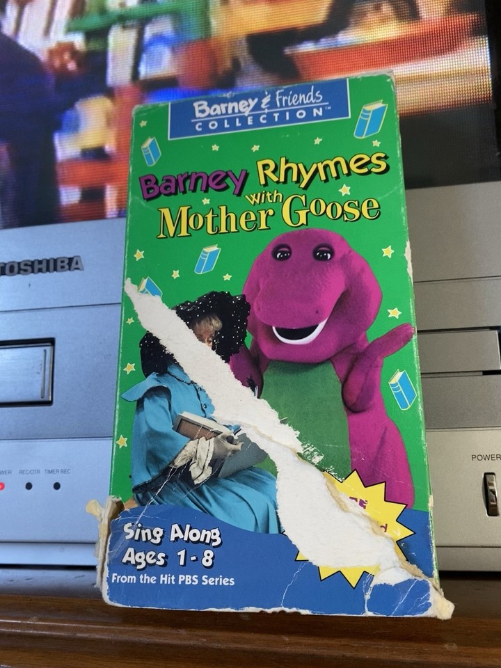 Barney & Friends Rhymes with Mother Goose VHS Video Tape PBS Kids 1992 ...