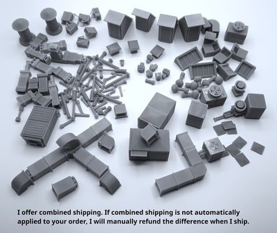 HO Scale Roof Details Lot 130pcs Air Conditioner Ductwork Roof Access ...