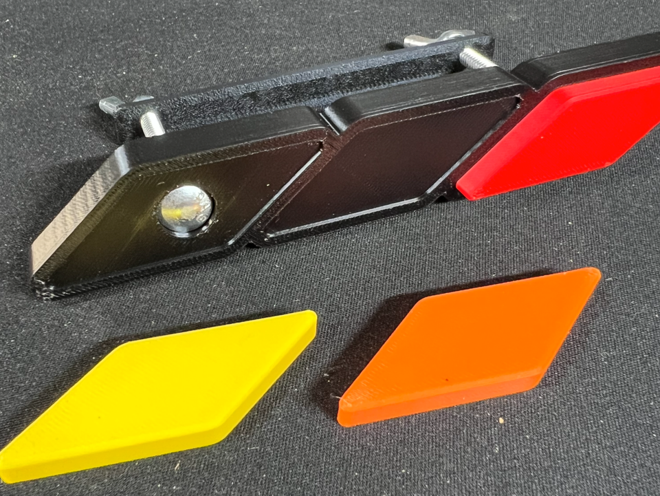 TRD Tri-Color Grille Badge Emblem for Toyota Tacoma Tundra 4Runner Red ...